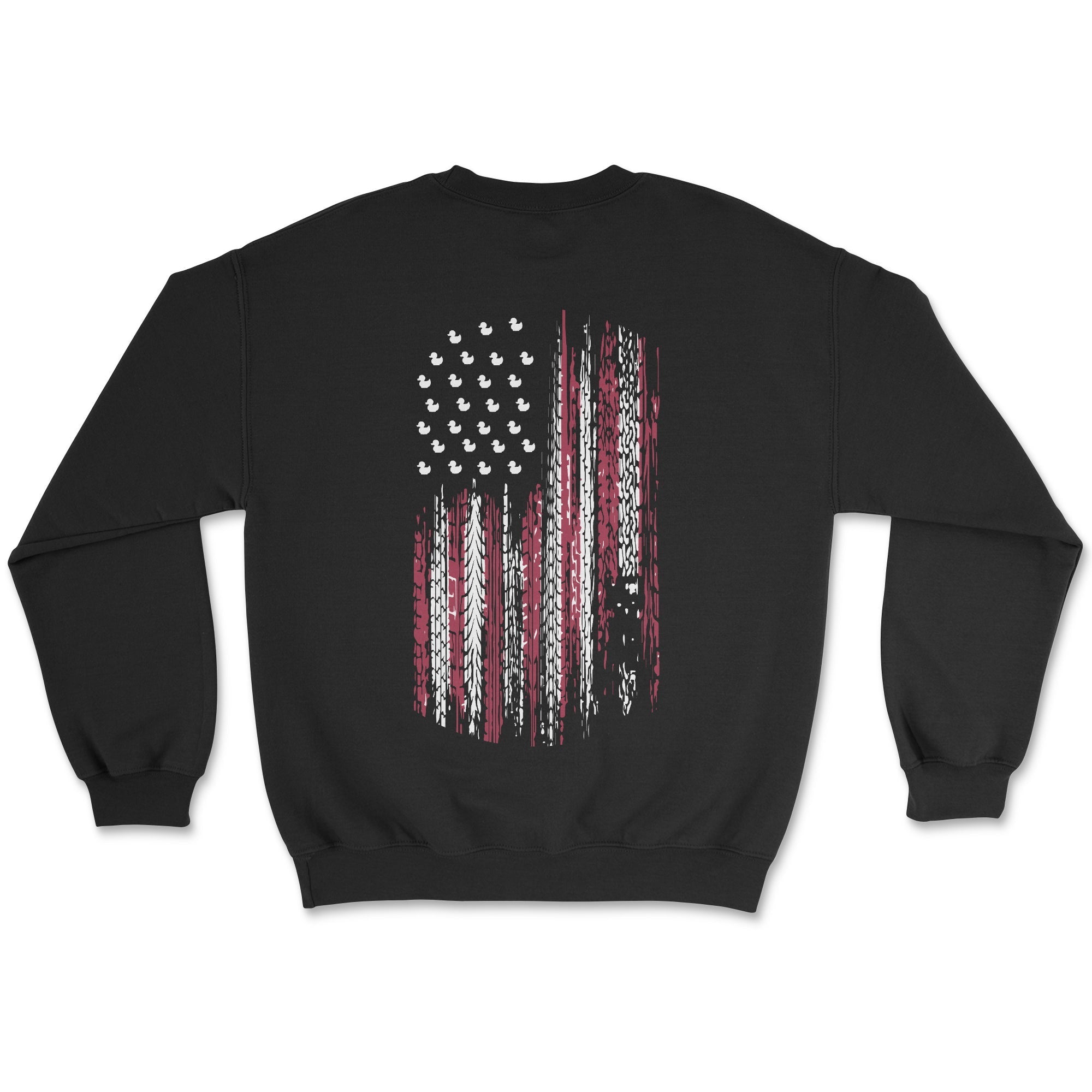 American Flag Patriotic Tread Sweatshirt-Duck Theme - Buy Now!